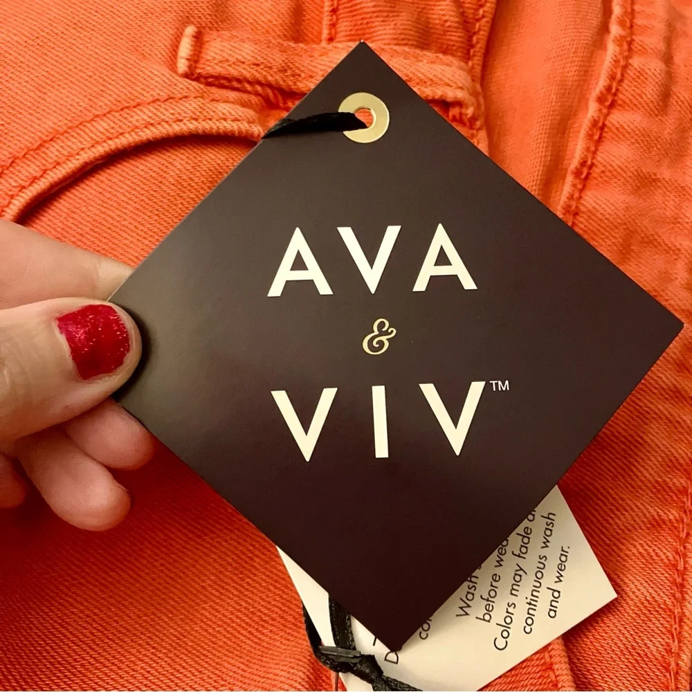 Ava & Viv | Shorts | Ava Viv Womens Denim Jean Shorts Highrise Stretch ...